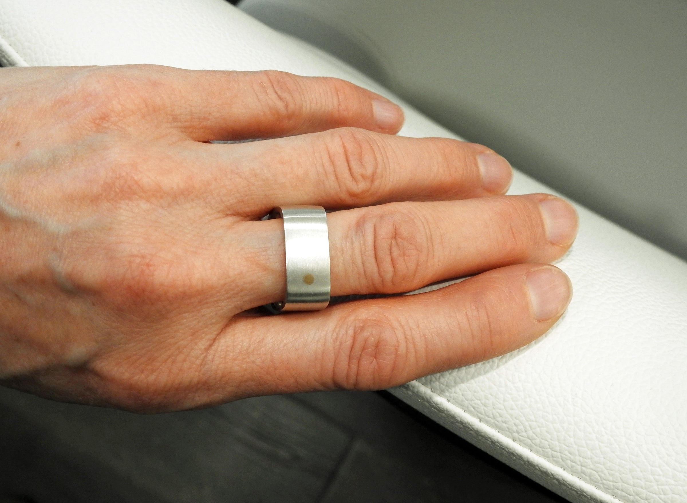 Soft square with gold rivet – ZEALmetal